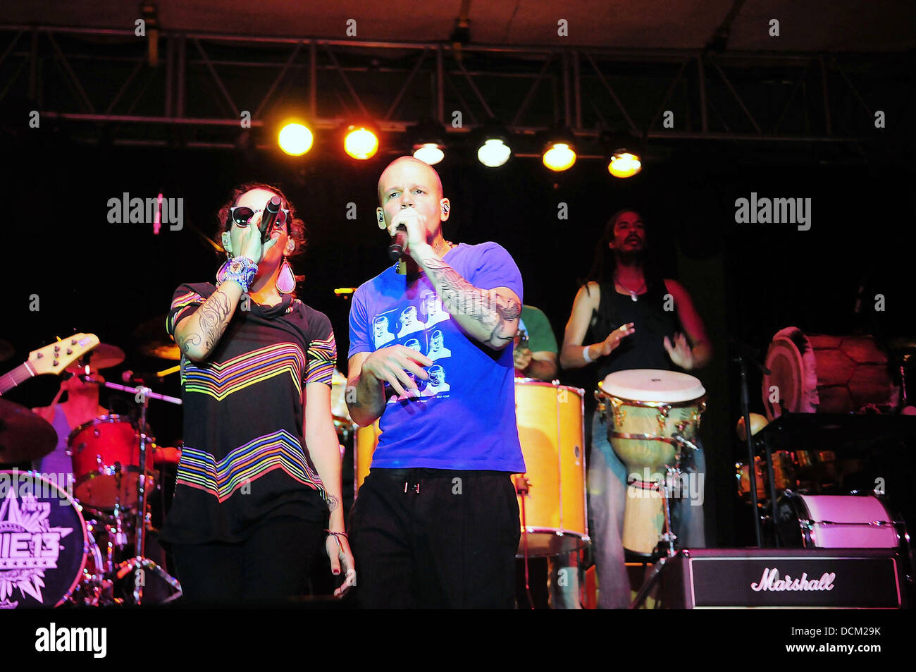 Ileana Cabra Joglar aka PG-13 (L) and Rene Perez Joglar aka Residente ...