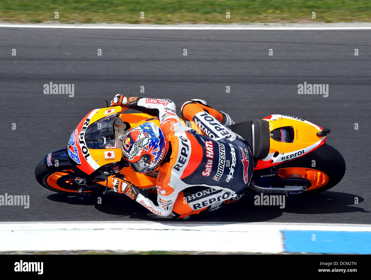 Casey Stoner The Moto2 race of the Australian MotoGP at Phillip Island ...