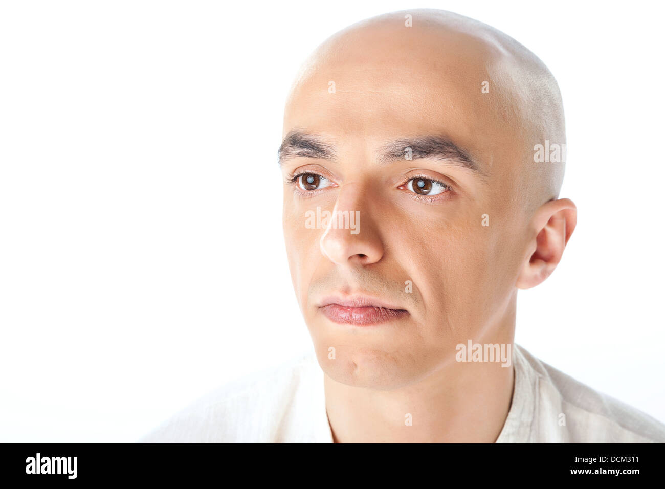 Portrait of bald male Stock Photo - Alamy