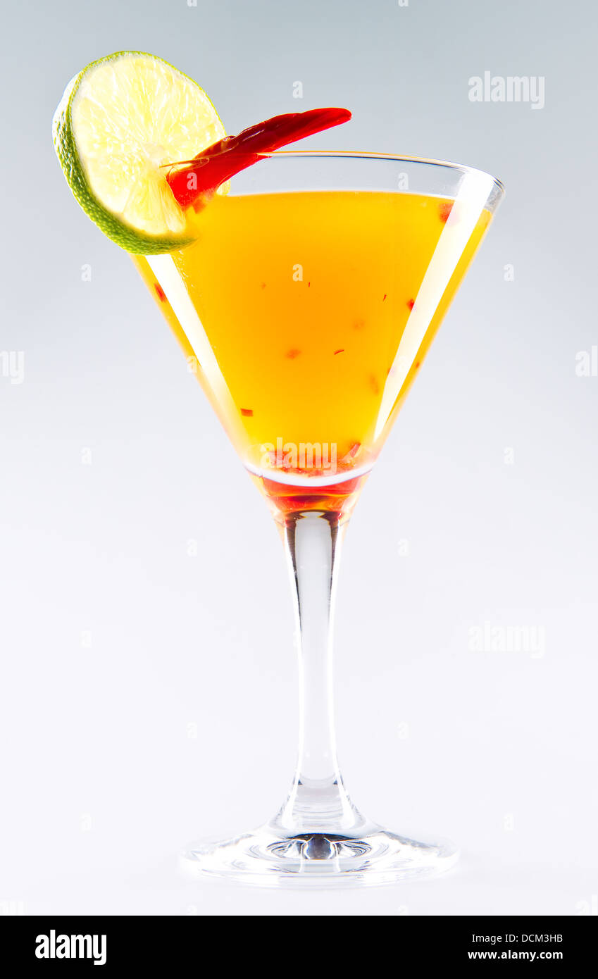 Alcoholic yellow cocktail Stock Photo - Alamy
