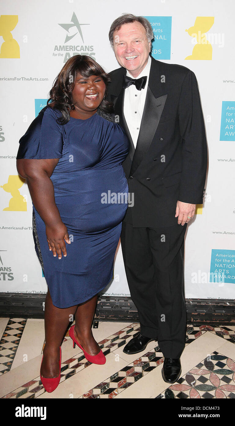 Gabourey Sidibe, Ken Ferguson, at the 2011 National Arts Awards presented by Americans For the ...