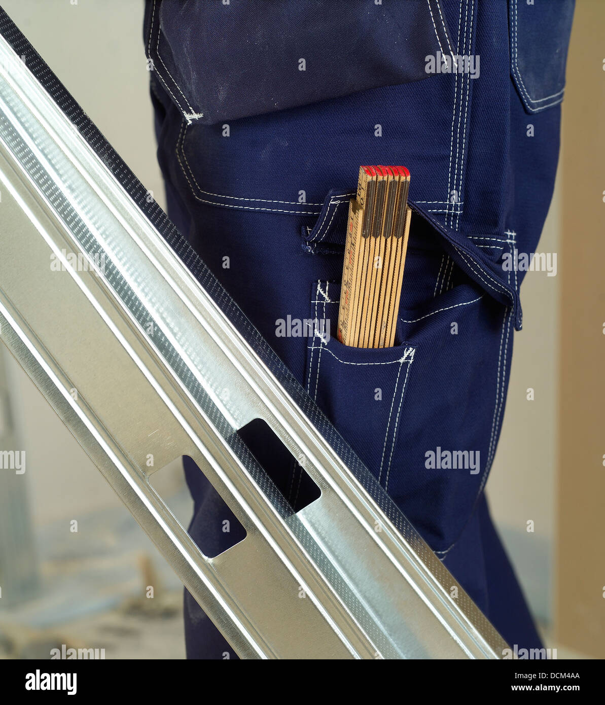 Ruler in pocket Stock Photo - Alamy