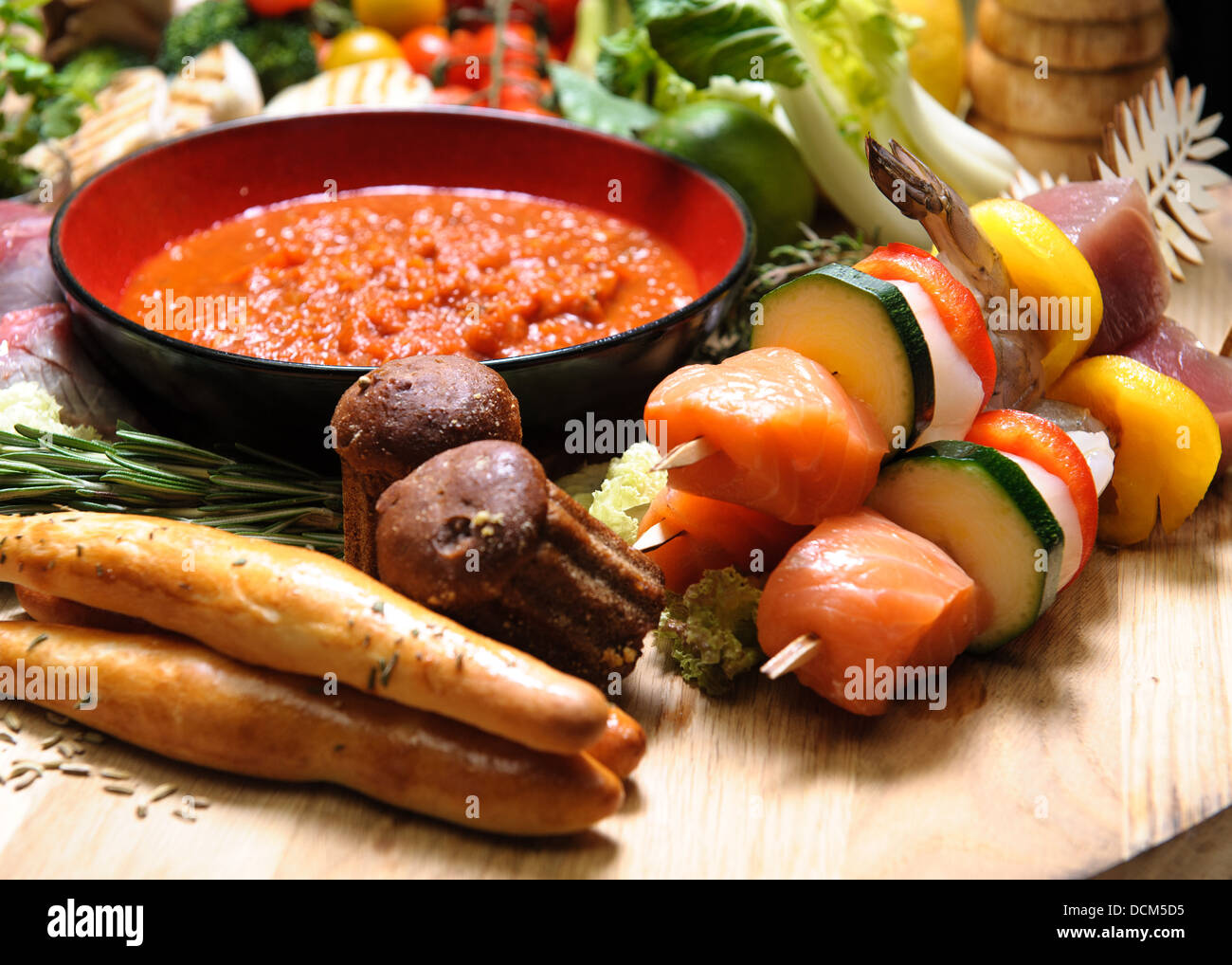 Canape and bread Stock Photo - Alamy