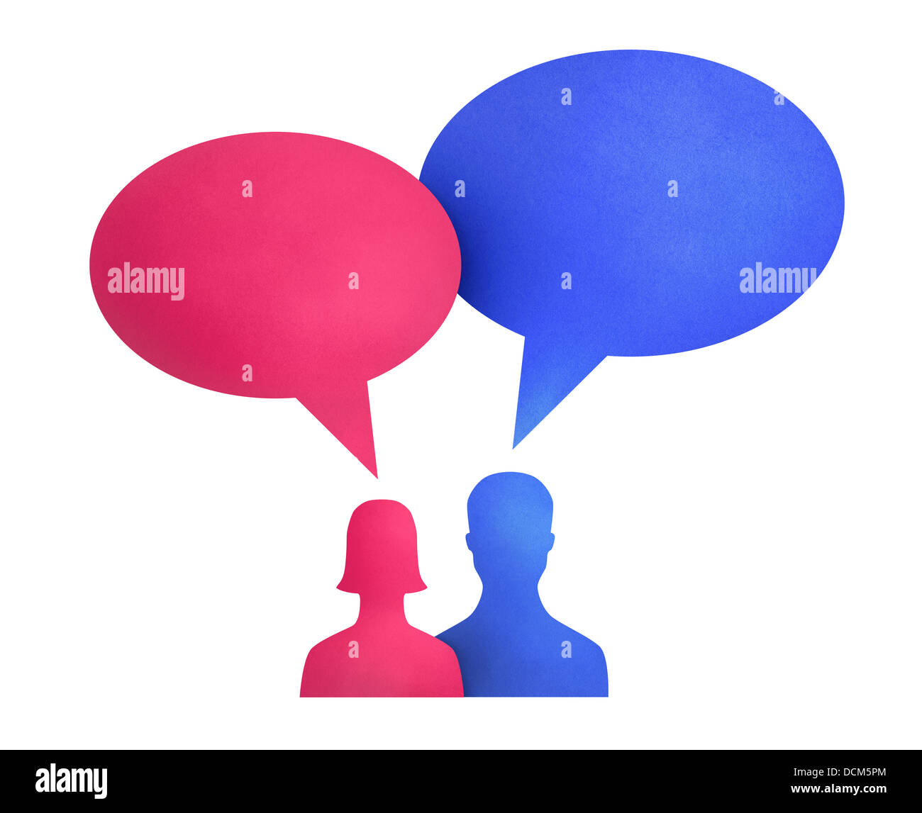 Dialogue concept man woman Cut Out Stock Images & Pictures - Alamy