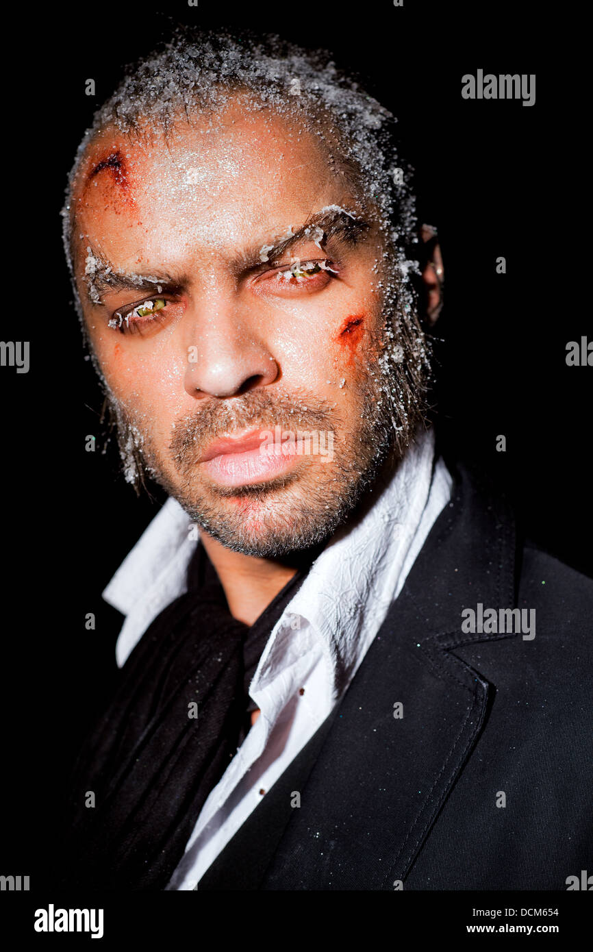 Frozen male face Stock Photo - Alamy