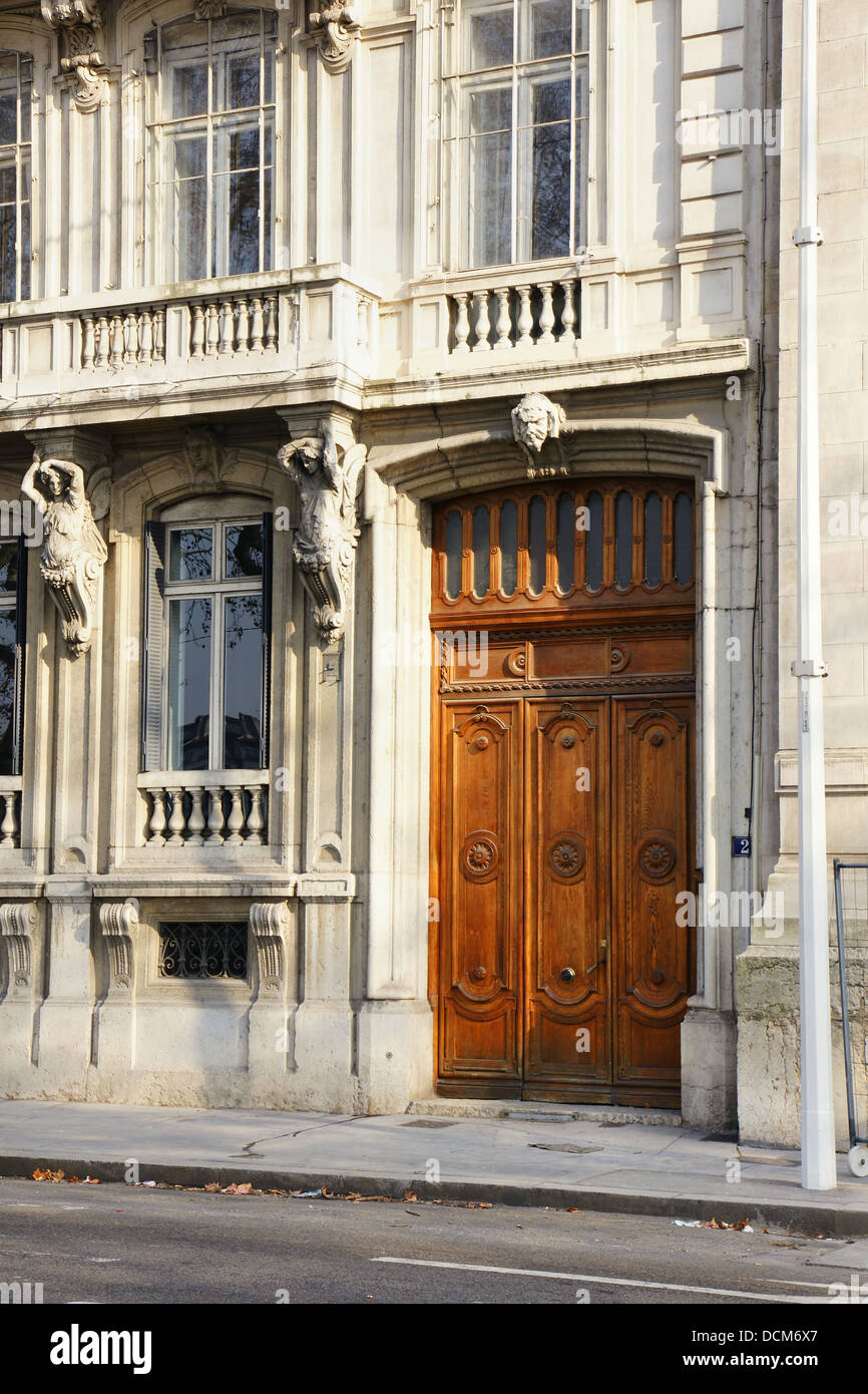 Old european building wooden door Stock Photo - Alamy