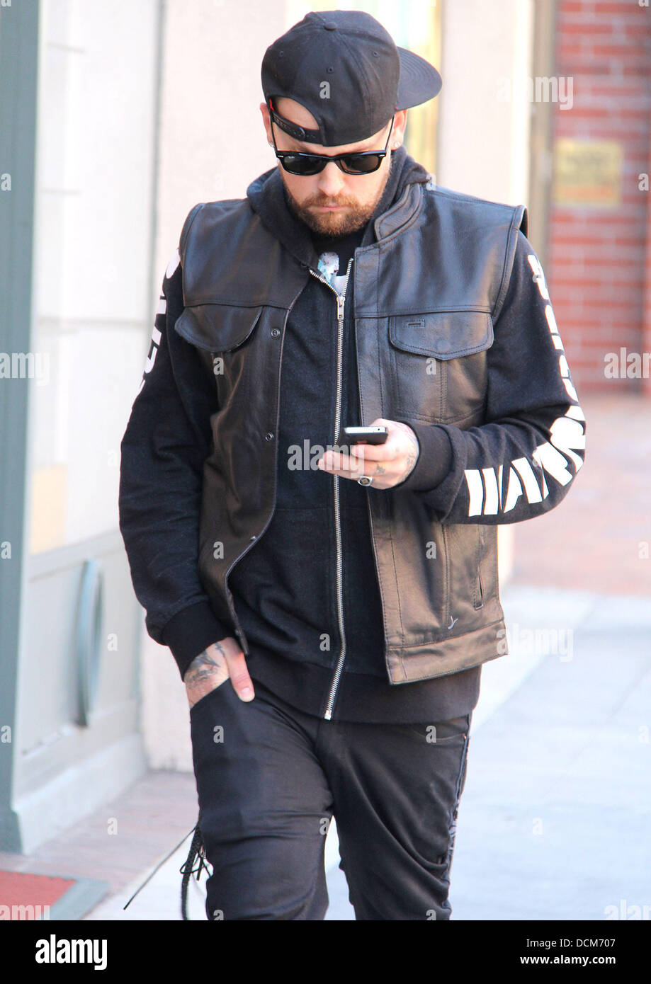 Benji Madden out shopping in Beverly Hills Beverly Hills, California ...