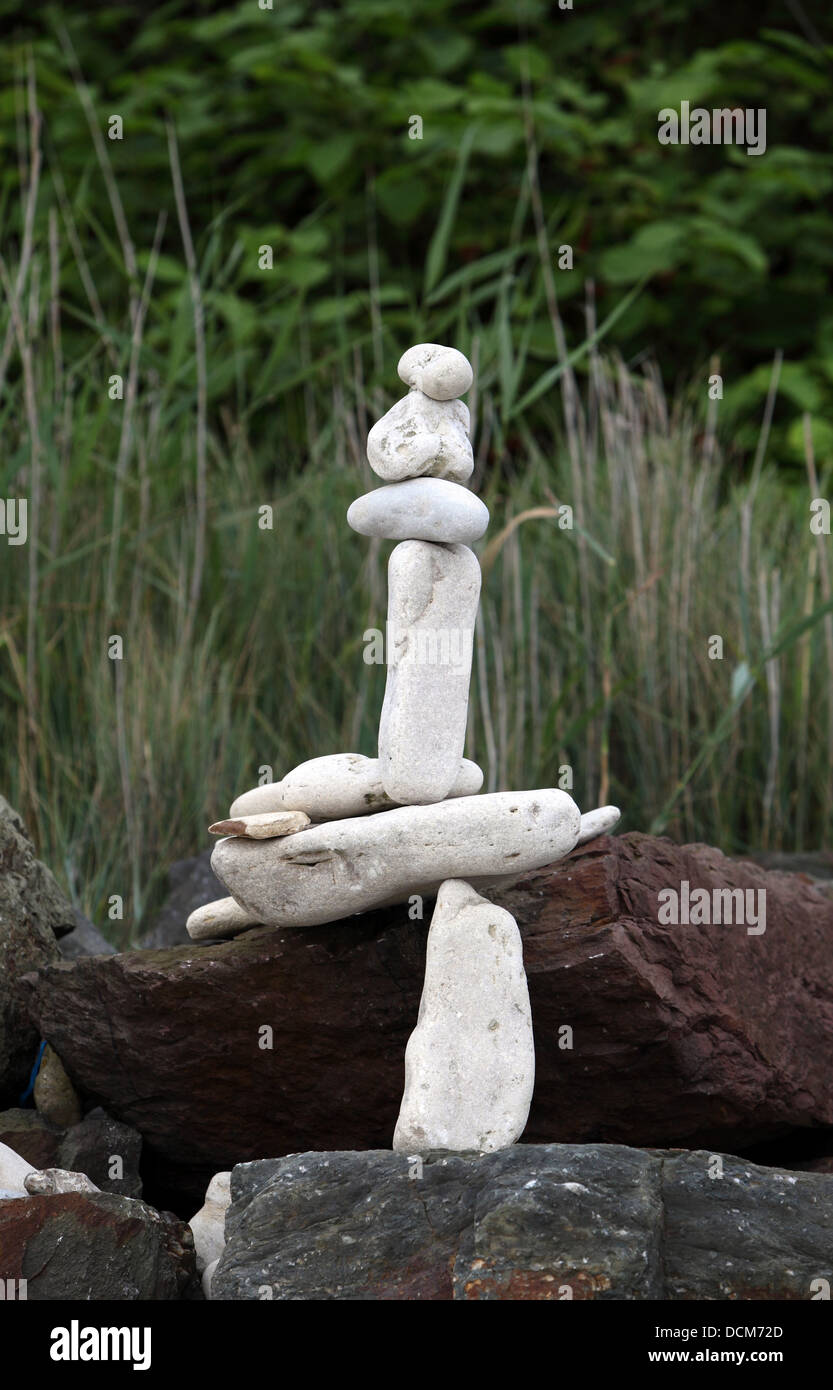 Zen pile of stones Stock Photo - Alamy