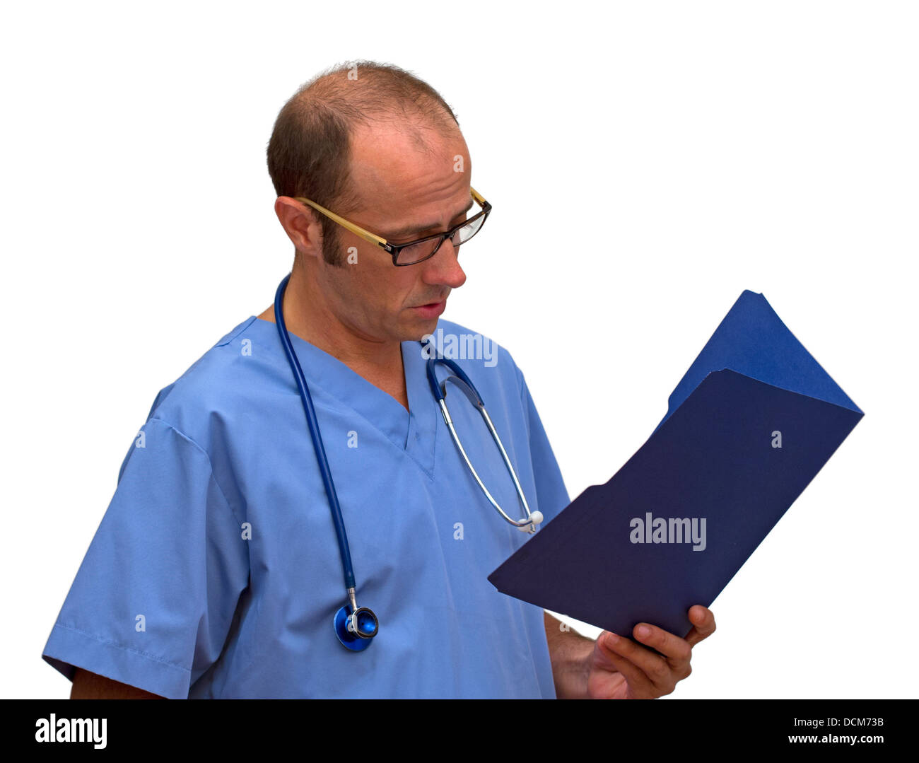 Blue doctor uniform man hi-res stock photography and images - Alamy