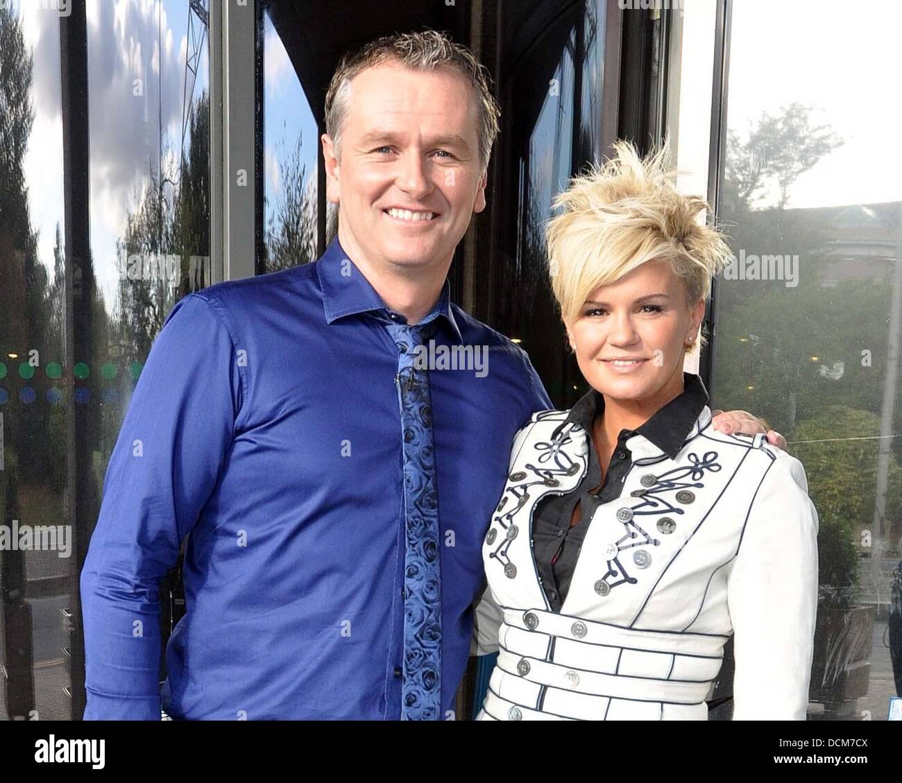 Kerry Katona and 'Daily Show' presenter Daithi O'Se at the RTE studios ...