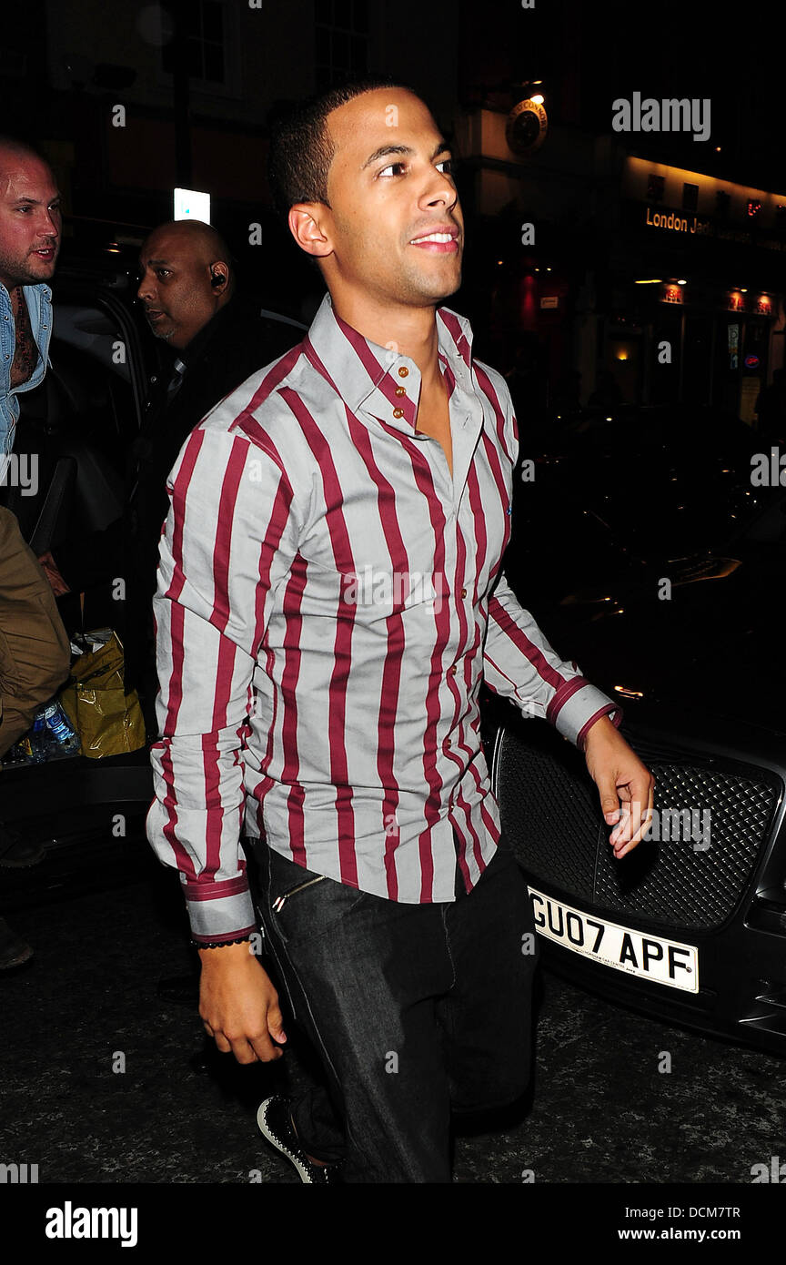 Marvin Humes of JLS out and about London, England - 19.10.11 Stock Photo - Alamy