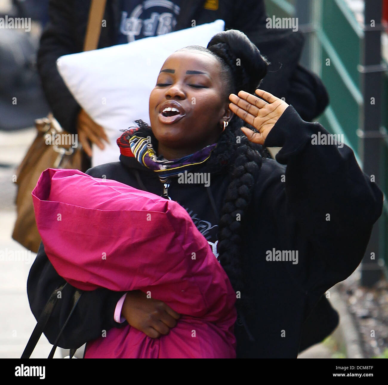 Misha Bryan 'X Factor' finalists at the studios for rehearsals London ...