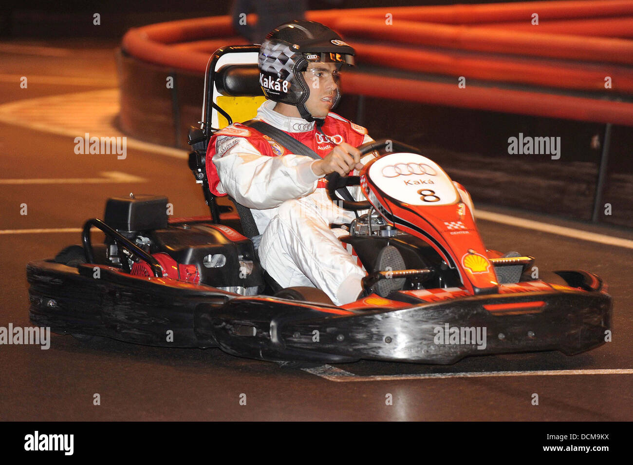 Kaka, Real Madrid players participate in a kart race at Carlos Sainz ...