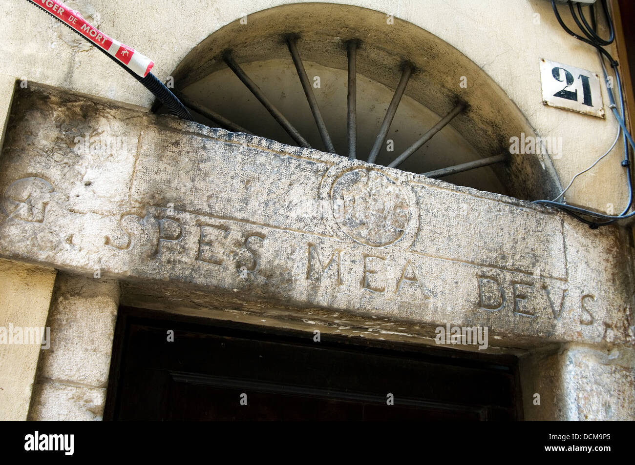 Attesting to past religious occupants of this house in Nice, Spes Mea ...