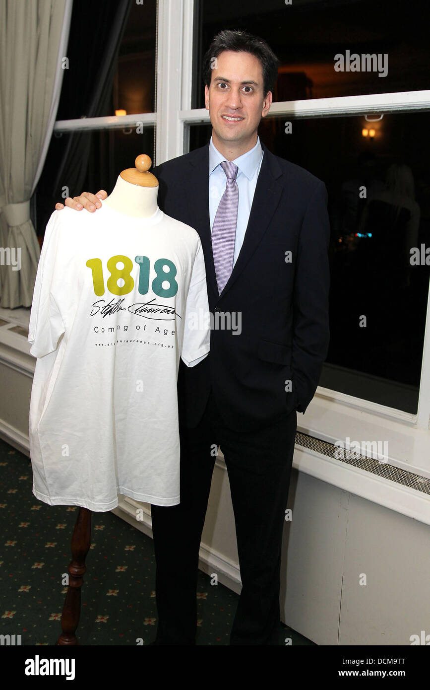 Ed Milliband, at the Stephen Lawrence 18:18 Gala held at London Zoo ...