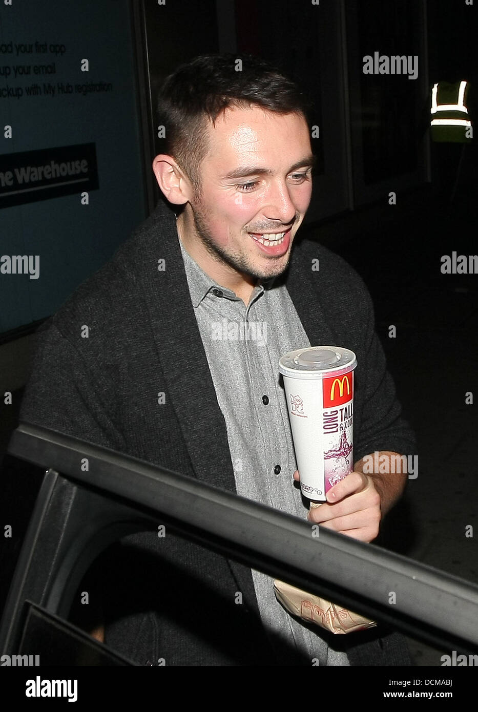 Charlie Healy of The Risk leaving McDonald's restaurant London, England ...