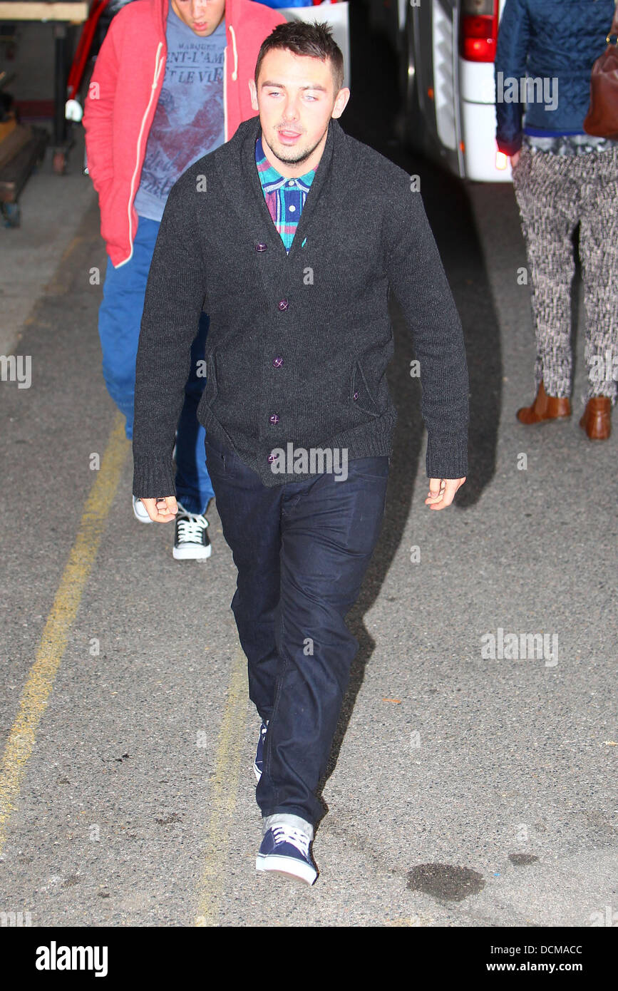 Charlie Healy of The Risk arrives at 'The X Factor' studios London ...