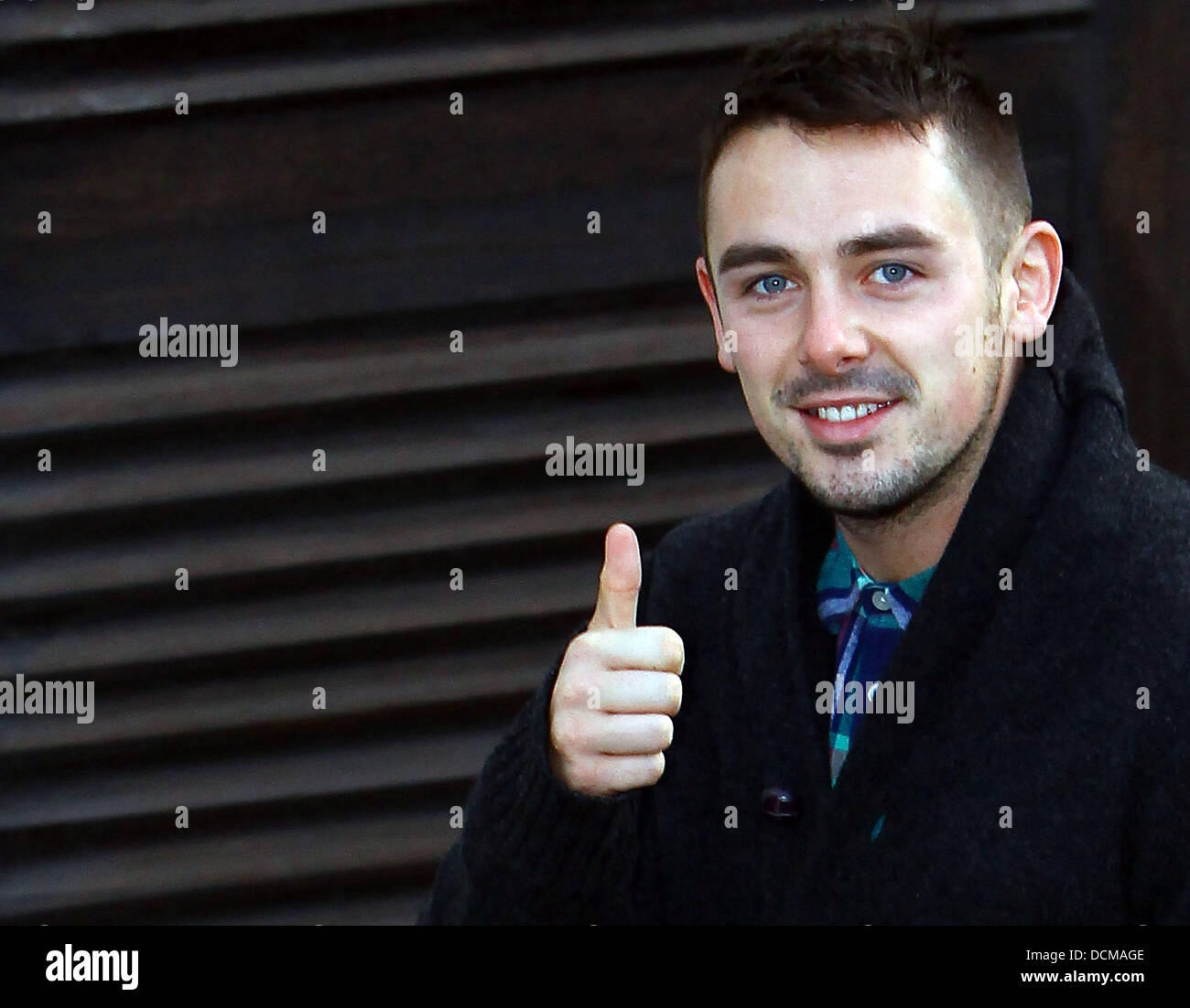 Charlie Healy of The Risk arrives at 'The X Factor' studios London ...