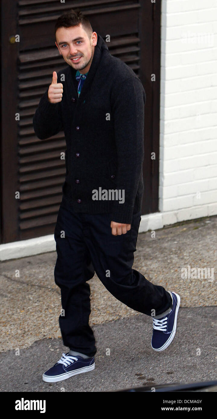 Charlie Healy of The Risk arrives at 'The X Factor' studios London ...