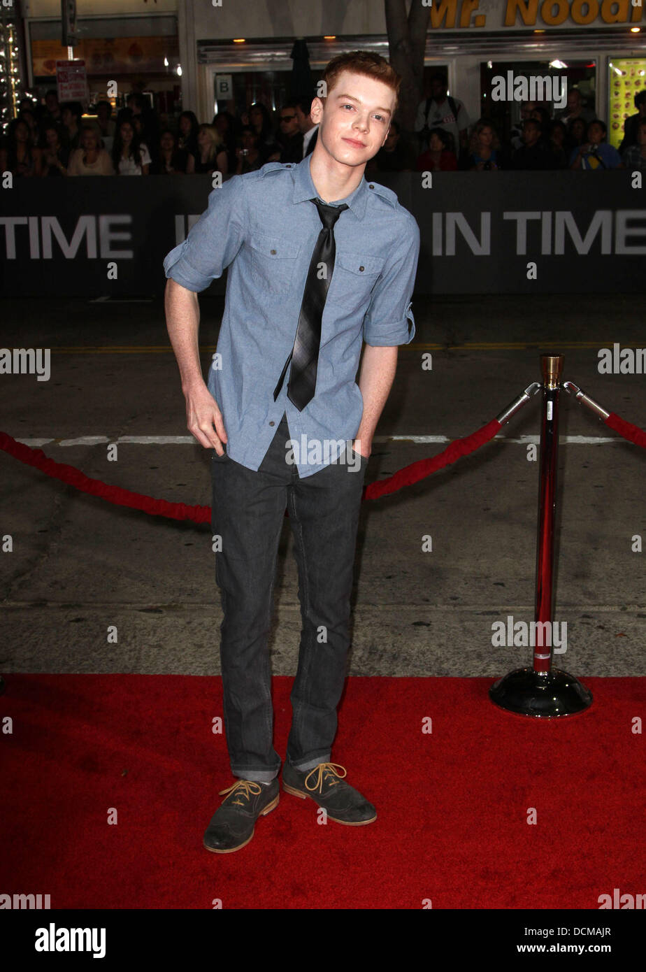 Cameron Monaghan The Premiere of 'In Time' held at Regency Village ...