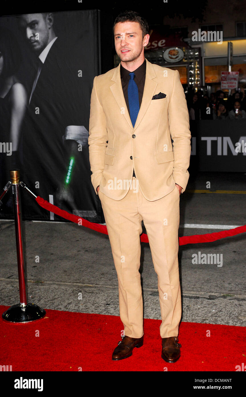 Justin Timberlake The Premiere of 'In Time' held at Regency Village ...
