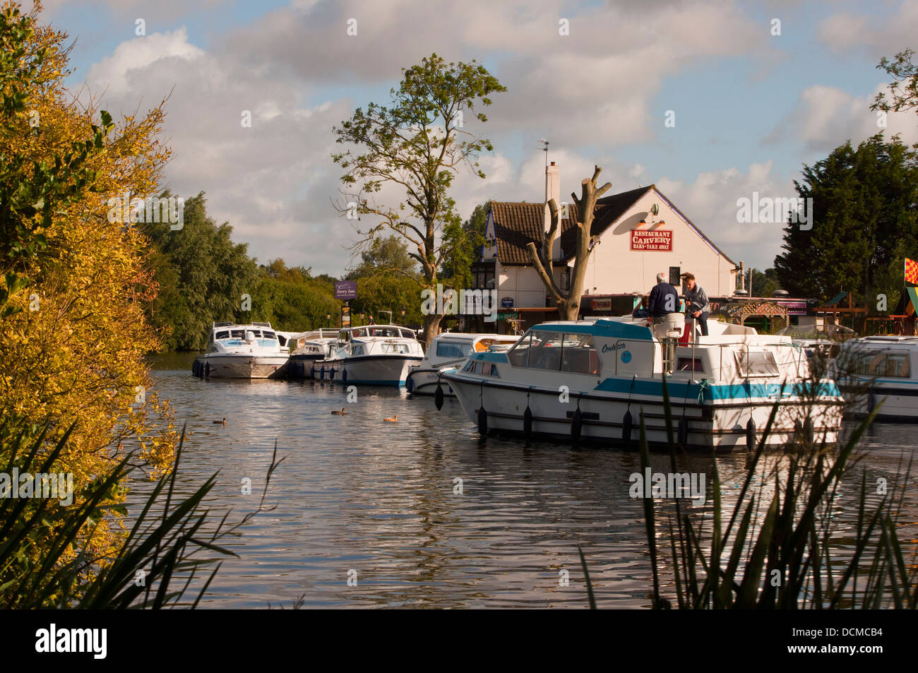 Ferry pub River Bure Norfolk Broads England UK Stock Photo - Alamy