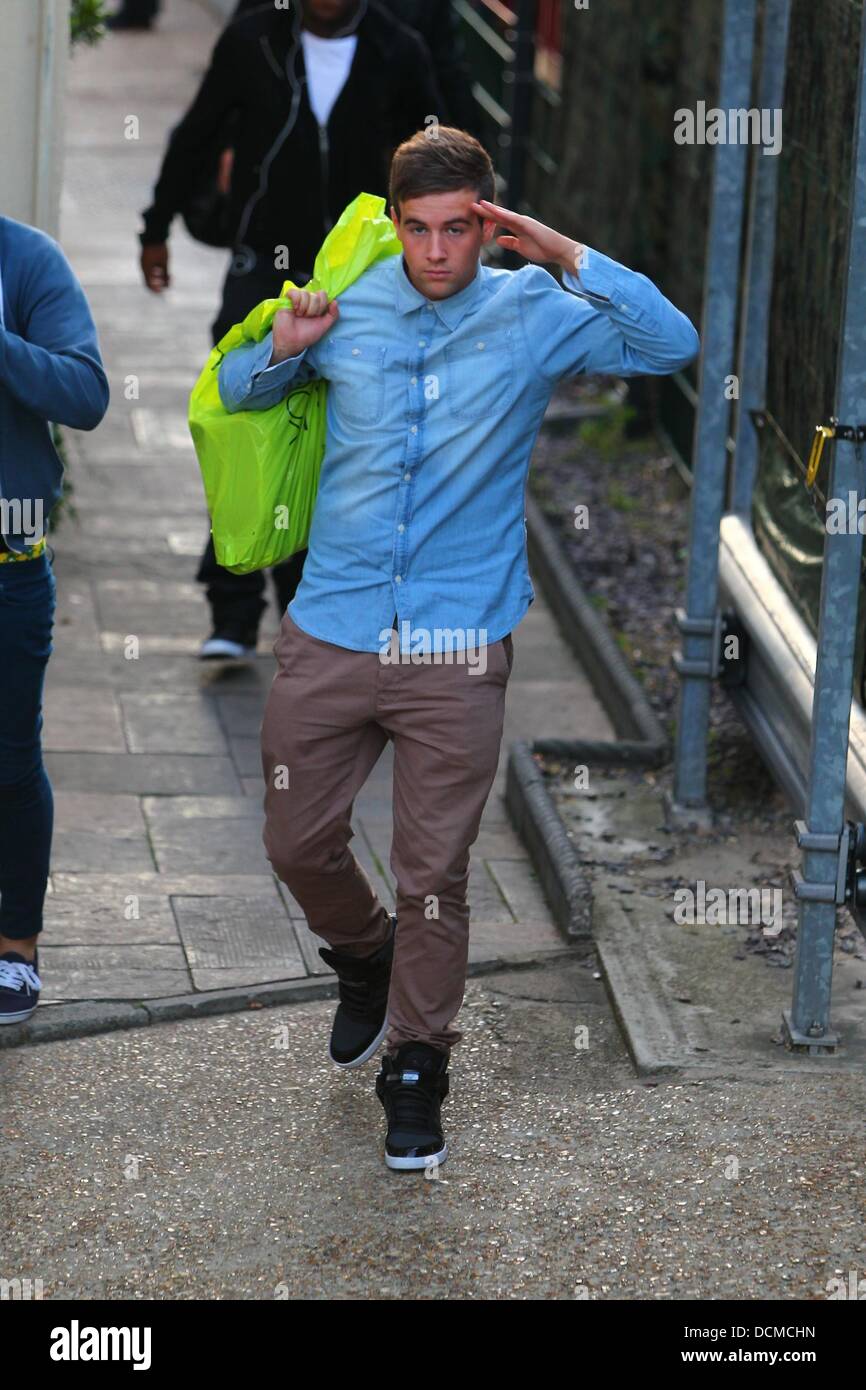 Andrew Merry of The Risk arriving at the studio ahead of tonight's live ...