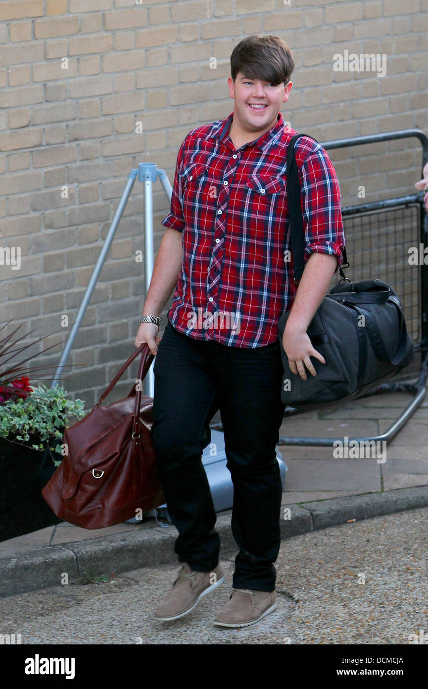 Craig Colton arriving at the studio ahead of tonight's live ...