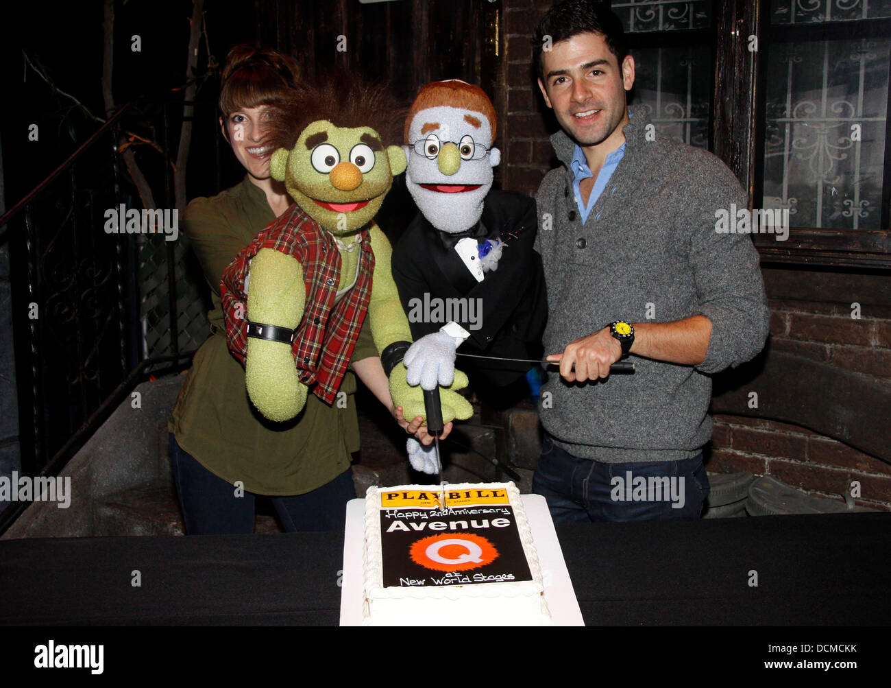 Lexy Fridell, Ricky, Rod and Adam Kantor attend the 'Avenue Q' 2nd ...