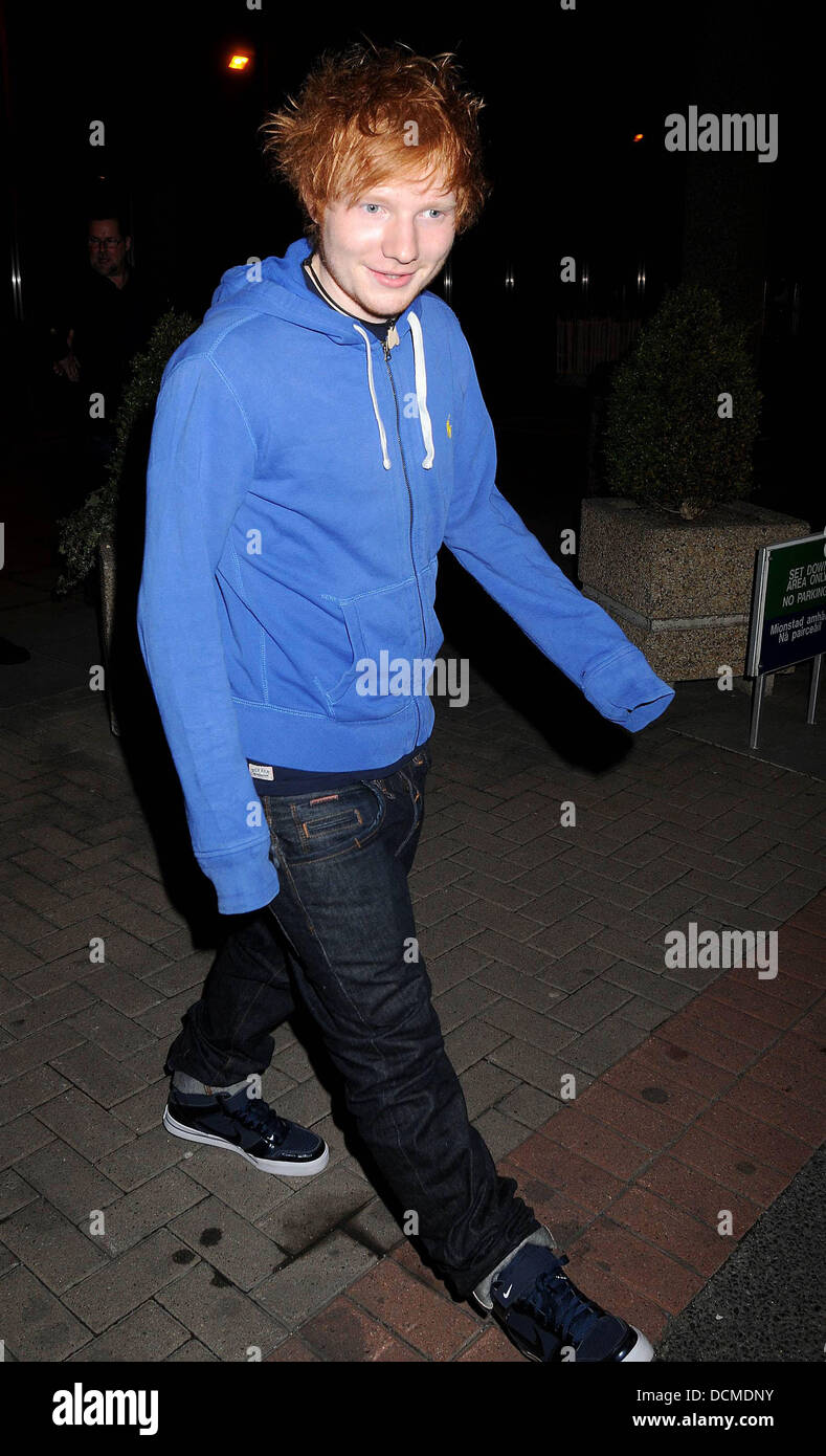 Ed Sheeran outside the RTE studios for The Late Late Show Dublin ...