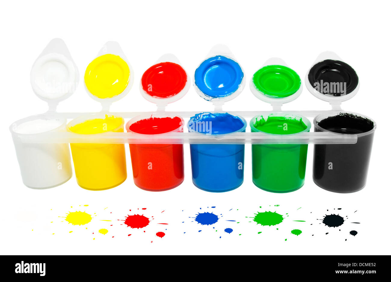 Water based paints, isolated on a white background Stock Photo - Alamy