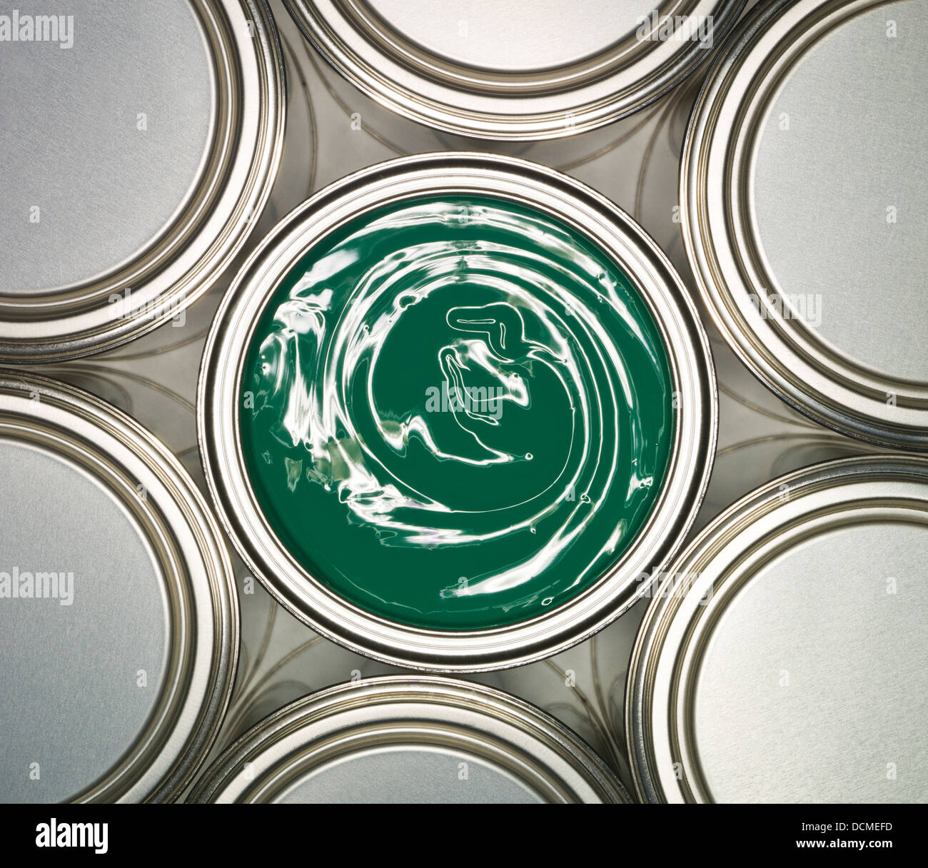 Green Paint can Stock Photo - Alamy