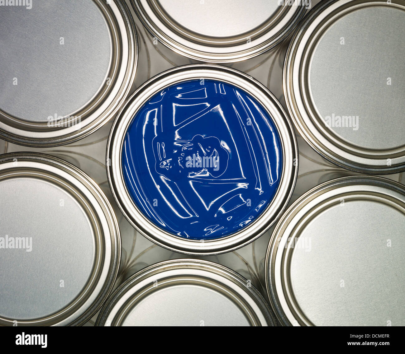 Blue Paint can Stock Photo - Alamy