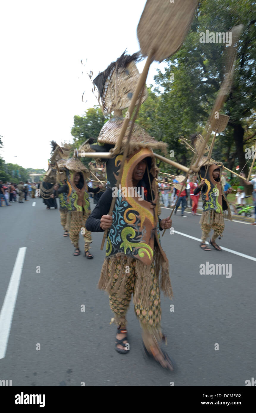 Culture Carnival parade in Jakarta celebrated Indonesia independent day ...