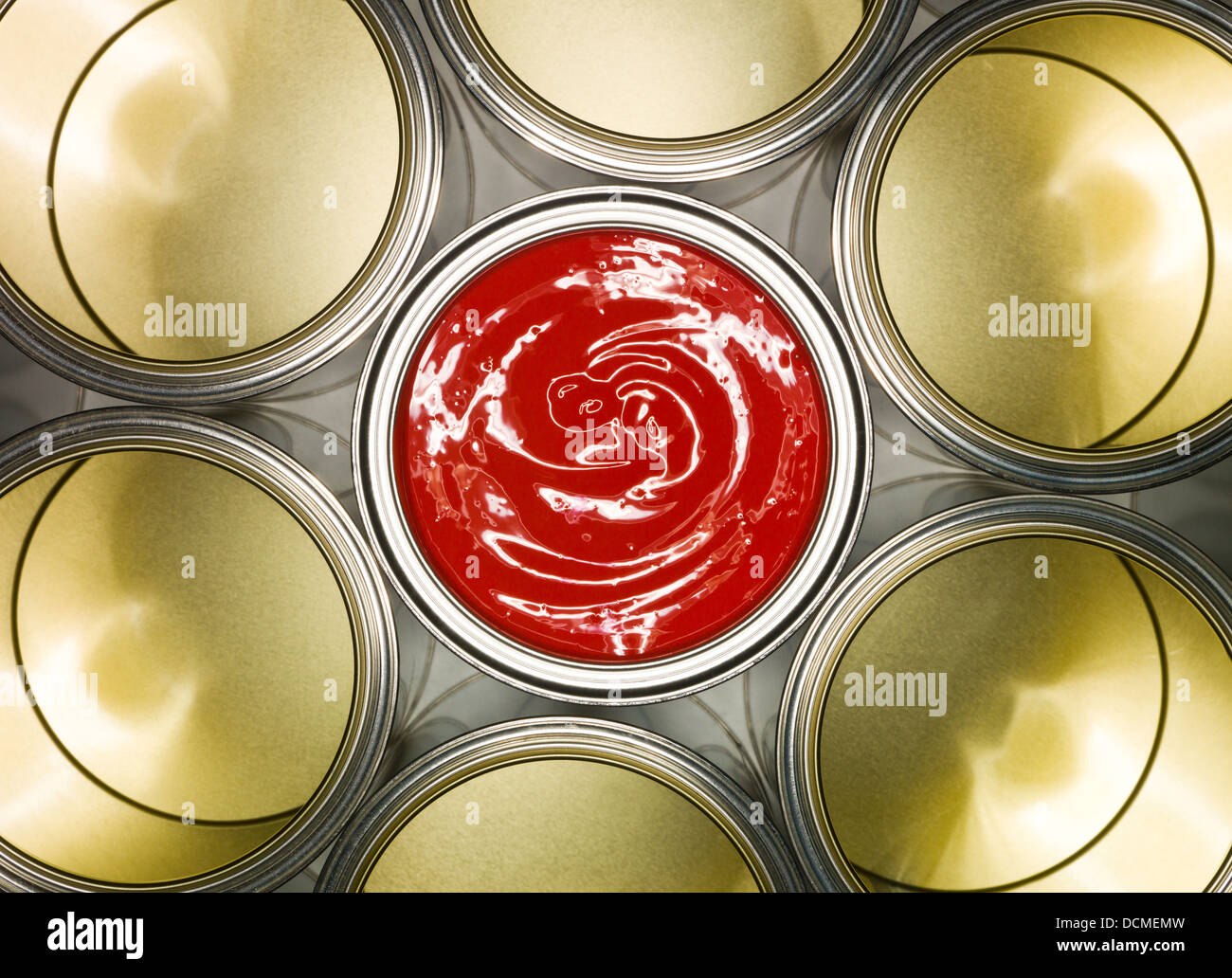 Red Paint can Stock Photo - Alamy