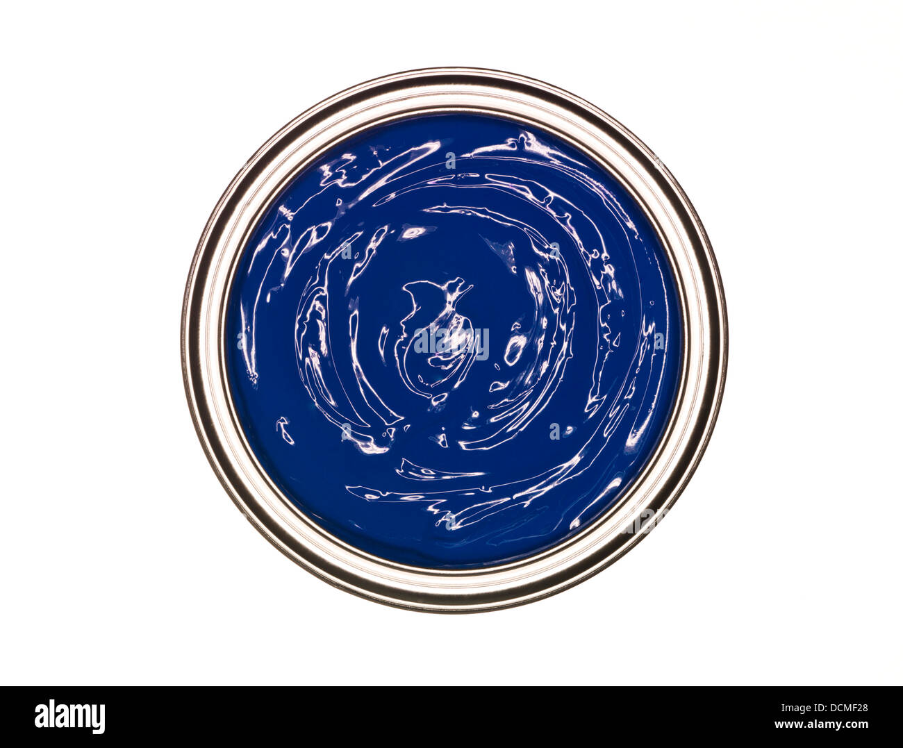Blue Paint can Stock Photo - Alamy