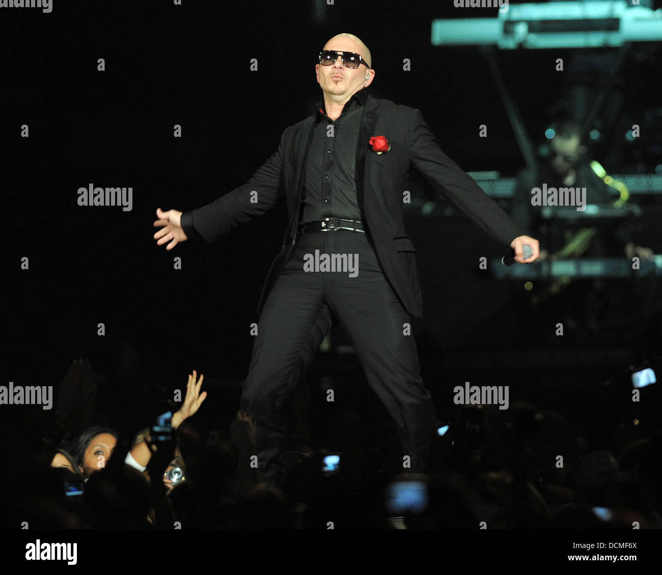 Pitbull performing live during his Euphoria World Tour at the American ...