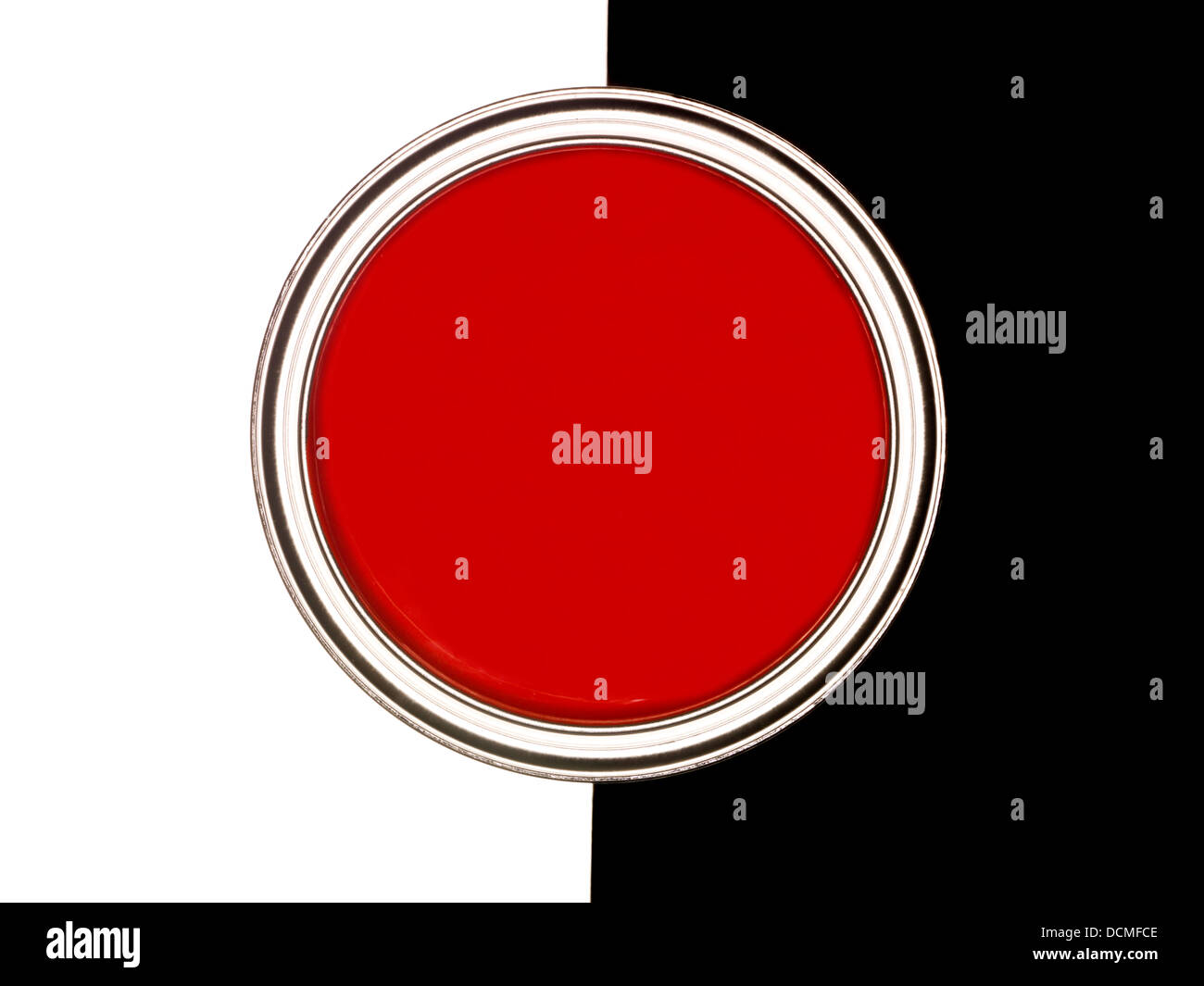 Red Paint can Stock Photo - Alamy
