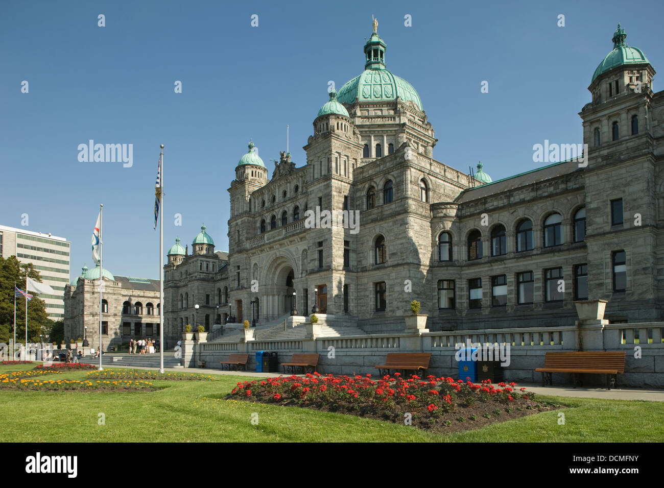 PARLIAMENT BUILDINGS INNER HARBOUR VICTORIA VANCOUVER ISLAND BRITISH ...