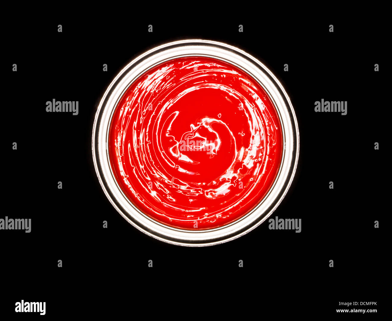 Tin of open paint from above hi-res stock photography and images - Alamy
