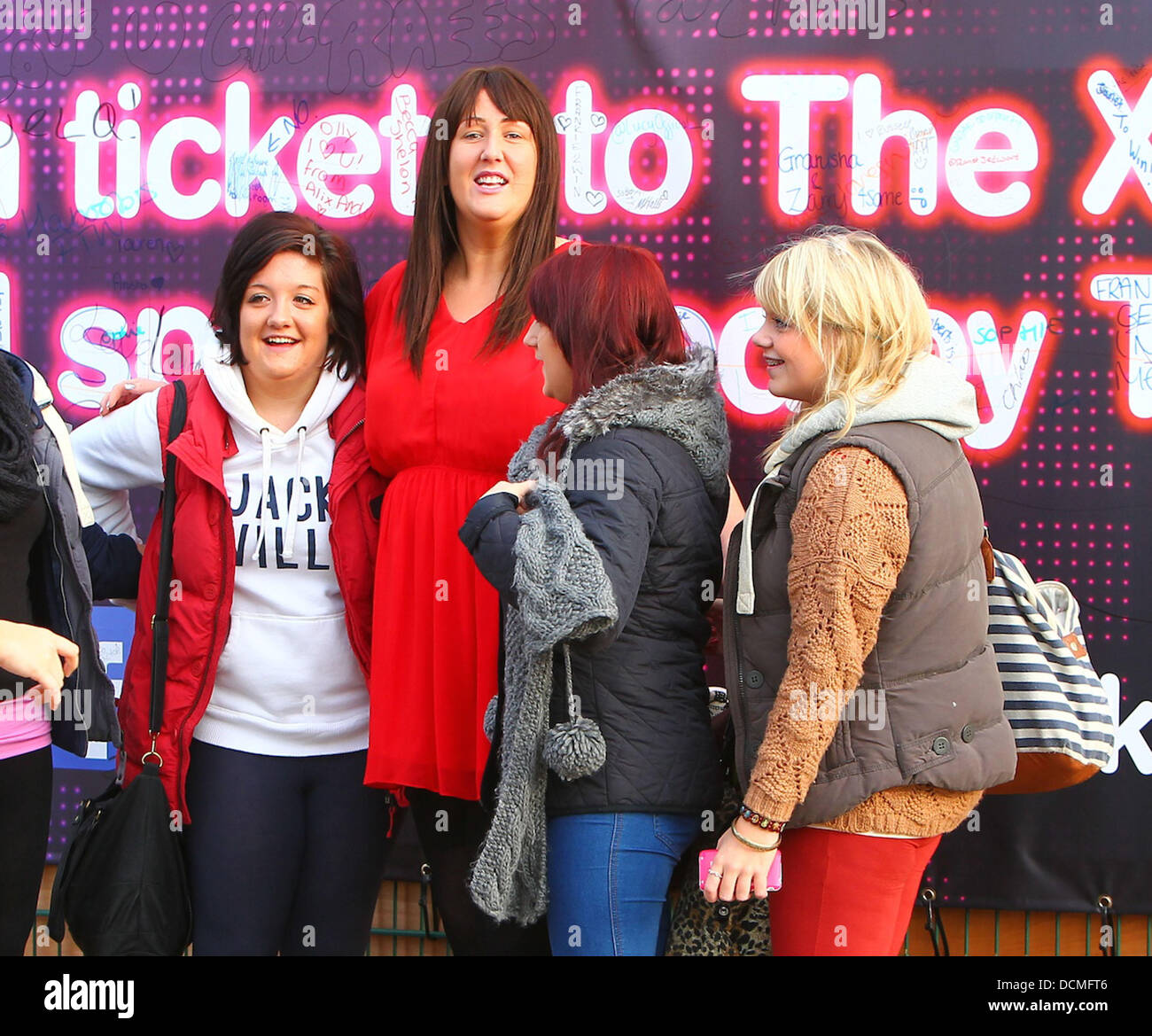 'X Factor' finalist Sami Brookes poses with fans as she arrives at 'The ...