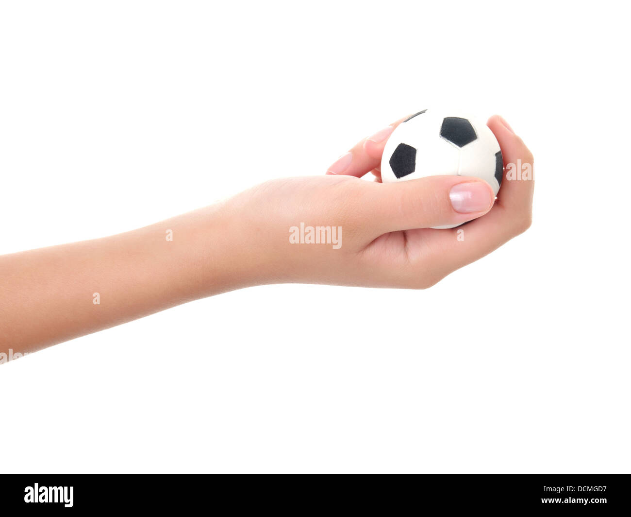 teenager hand holding sport ball Stock Photo - Alamy