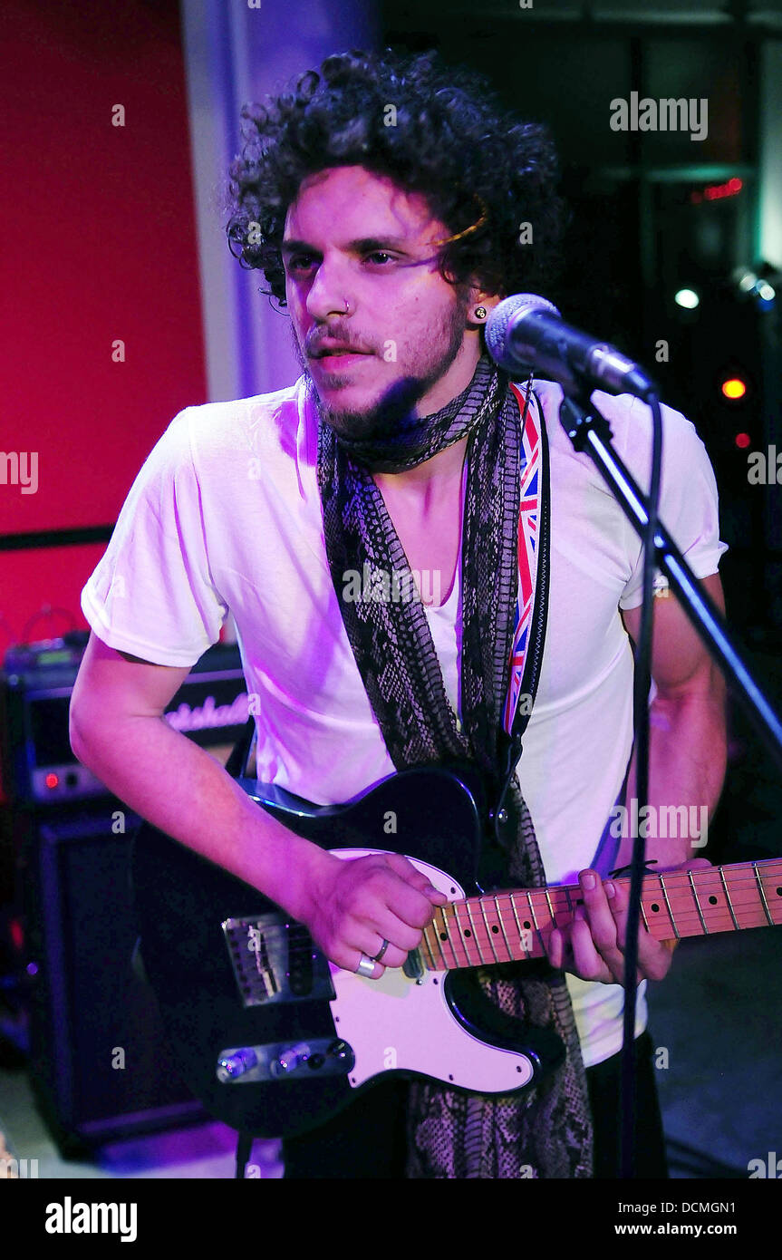 Jessie Kotansky of rock group The Click Clack Boom performs after Andy ...