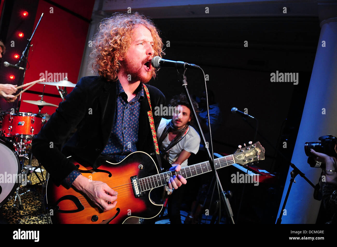 Nathaniel Hoho and Jessie Kotansky of rock group The Click Clack Boom ...