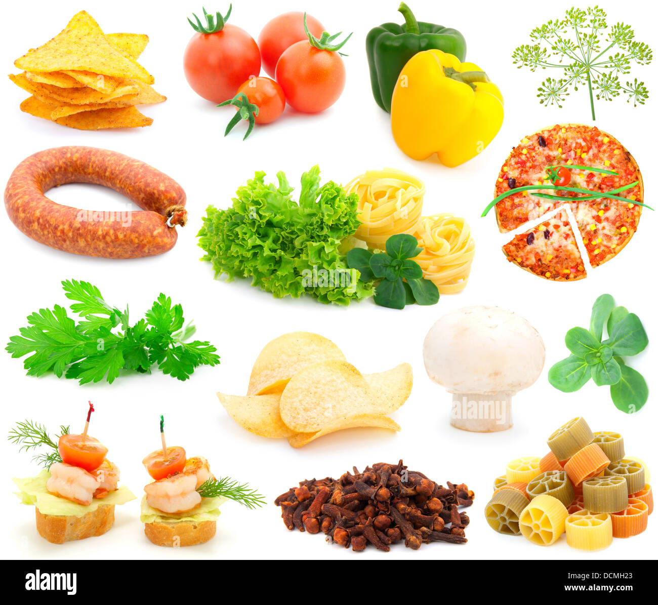 set of fresh vegetables over white background Stock Photo - Alamy