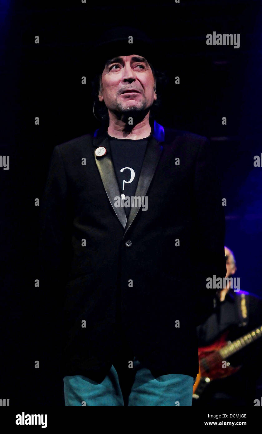 Spanish singer Joaquin Sabina performing at American Airlines Arena ...