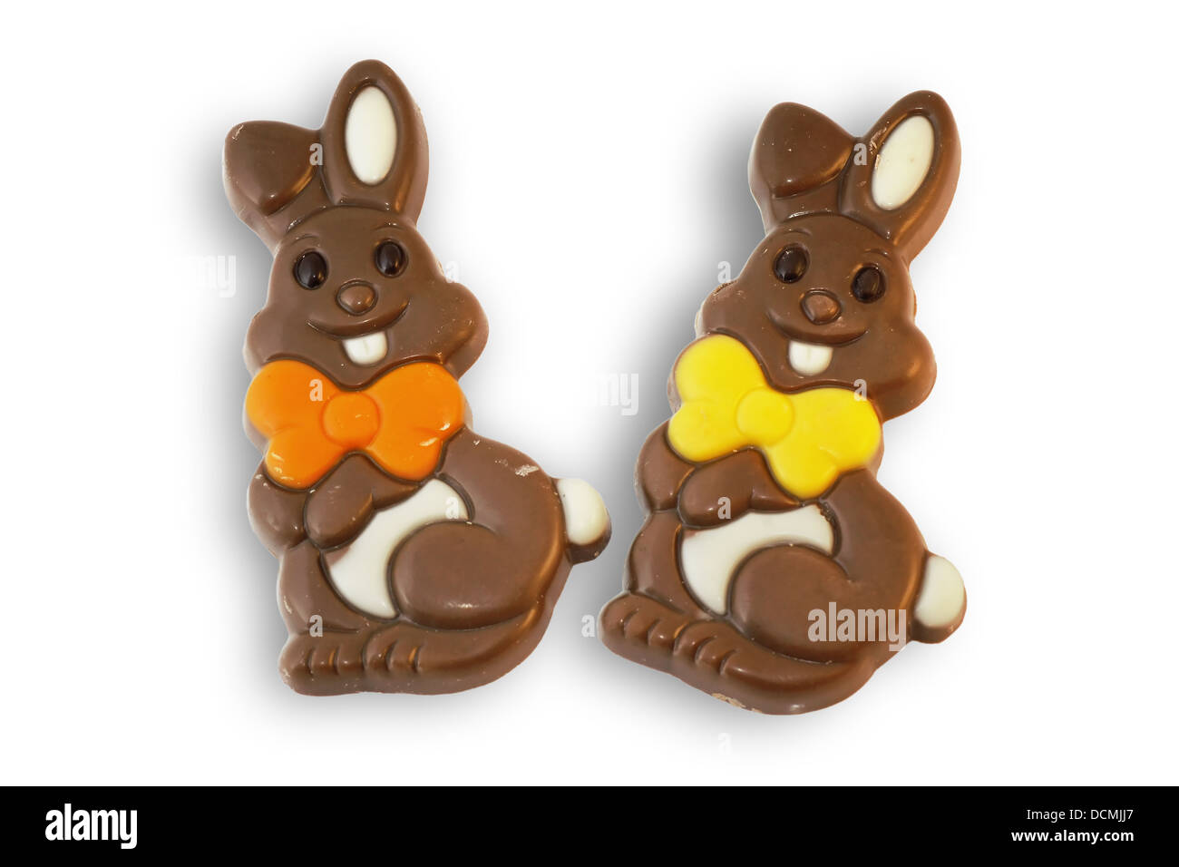 Cute chocolate Easter bunnies Stock Photo - Alamy