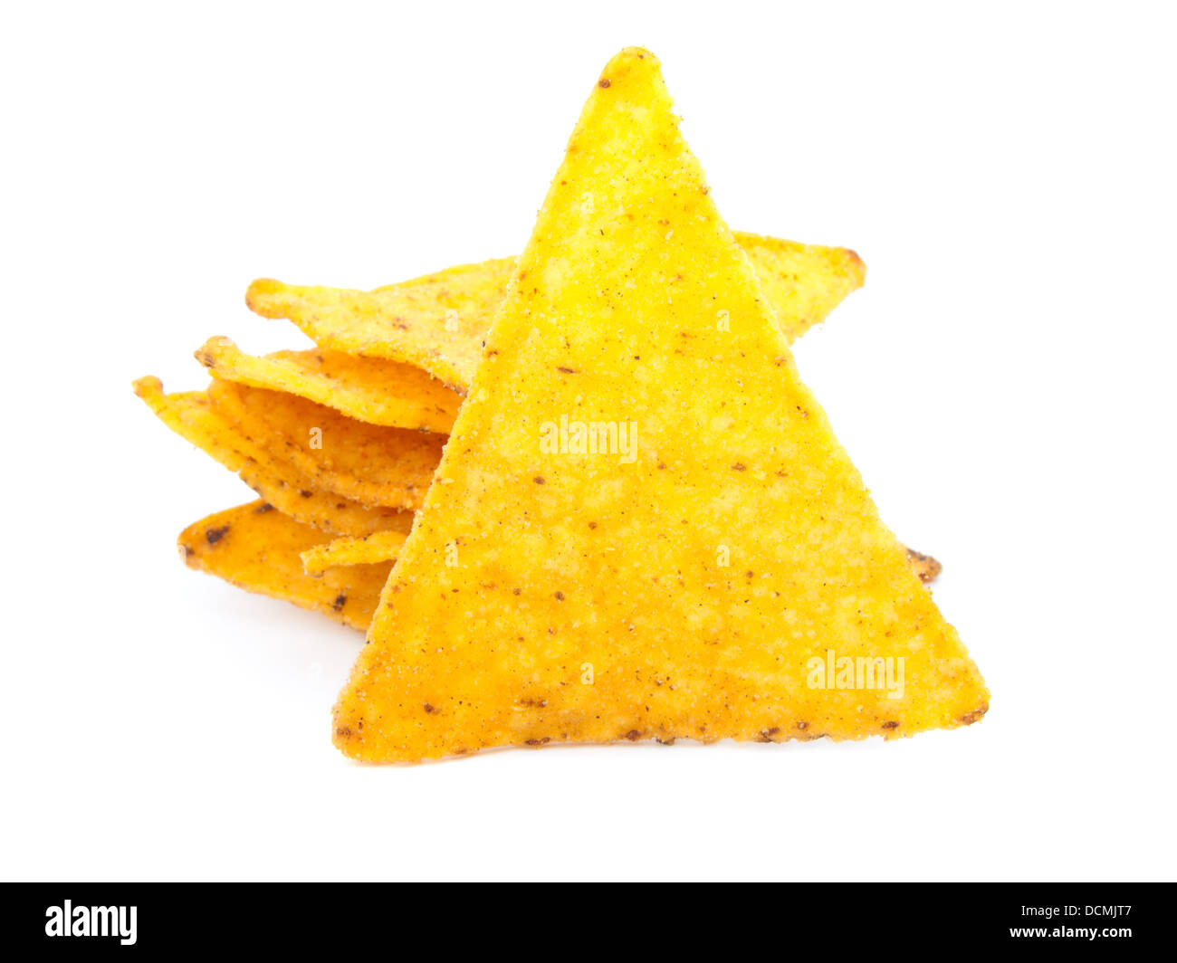 mexican nachos isolated on a white background Stock Photo - Alamy