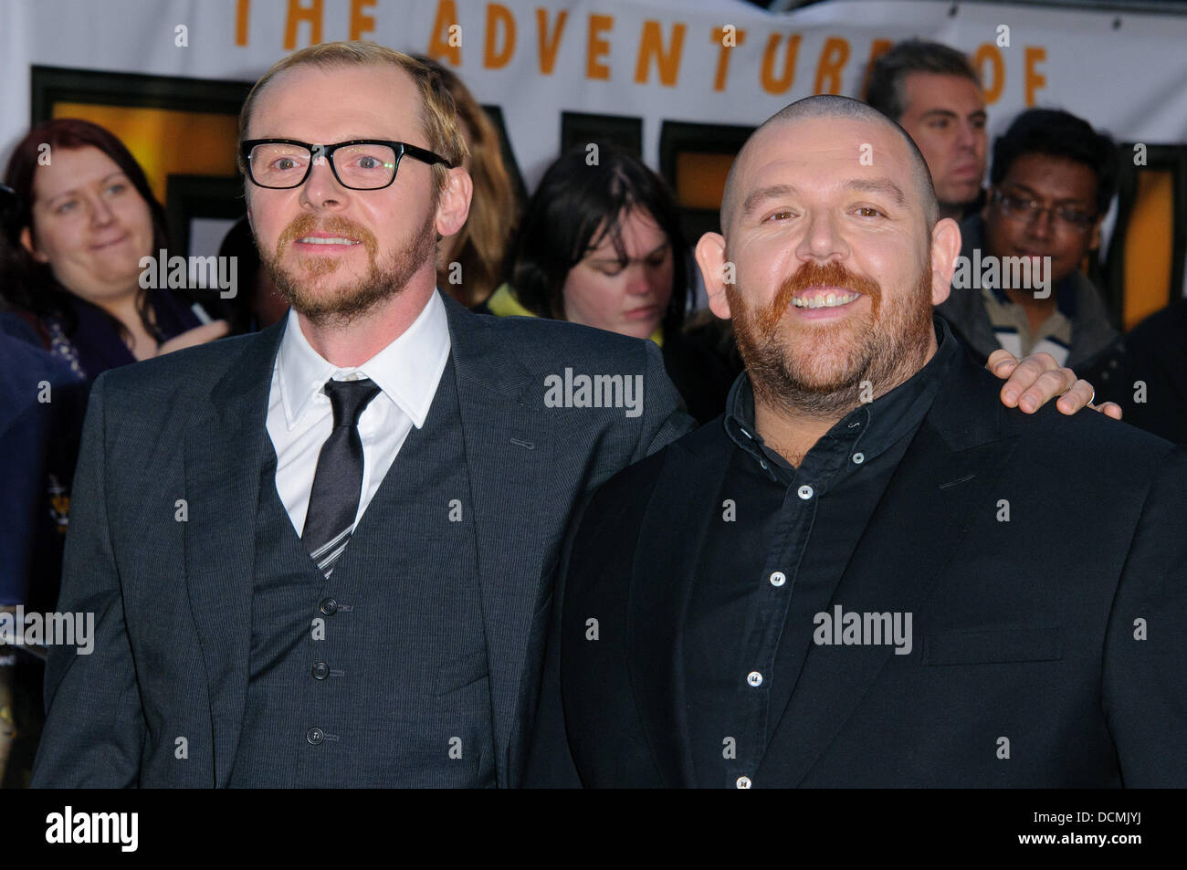 Simon Pegg and Nick Frost The UK film premiere of 'The Adventures of ...