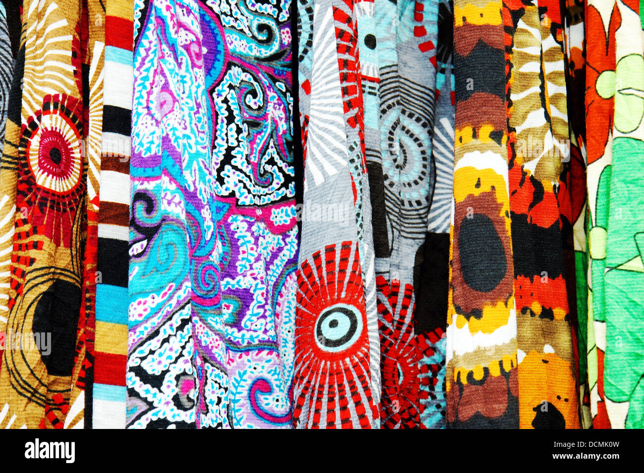 Happy fabrics with bold patterns Stock Photo - Alamy